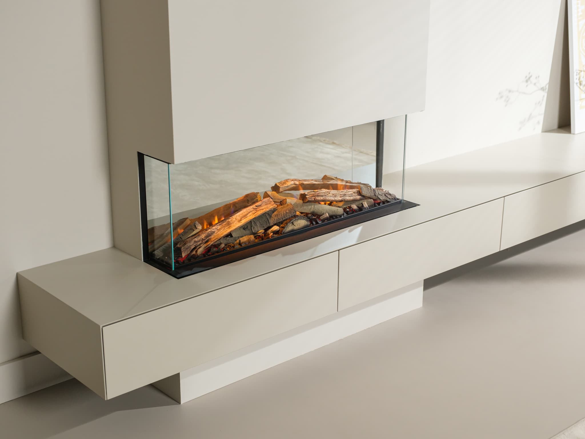 Excellent Zwevend TV Meubel om Sfeerhaard | Luxe Design